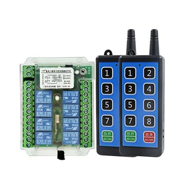 8 CHANNEL WIRELESS RF Remote Control Switch Wireless Remote Motor ...