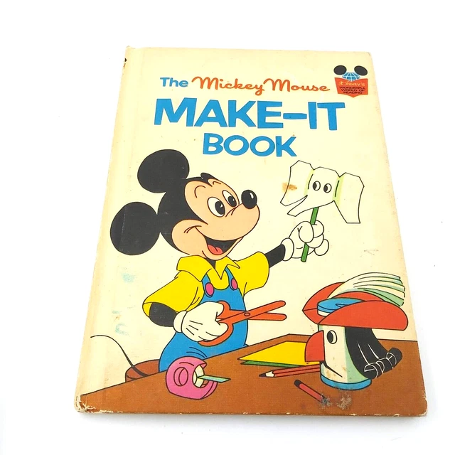 THE MICKEY MOUSE Make-It Book-1974-Disneys Wonderful World of Reading ...