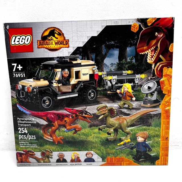 LEGO JURASSIC WORLD Dominion Pyroraptor & Dilophosaurus Transport 76951 ...