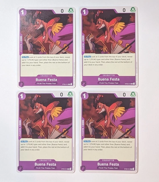 BUENA FESTA ST05-014 One Piece Card Game TCG Film Edition Playset NM X 4 $8.00 - PicClick CA
