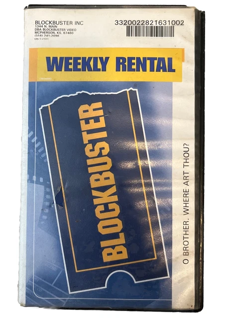 BLOCKBUSTER VIDEO VHS Rental Clamshell Case/Tape O BROTHER, WHERE ART ...