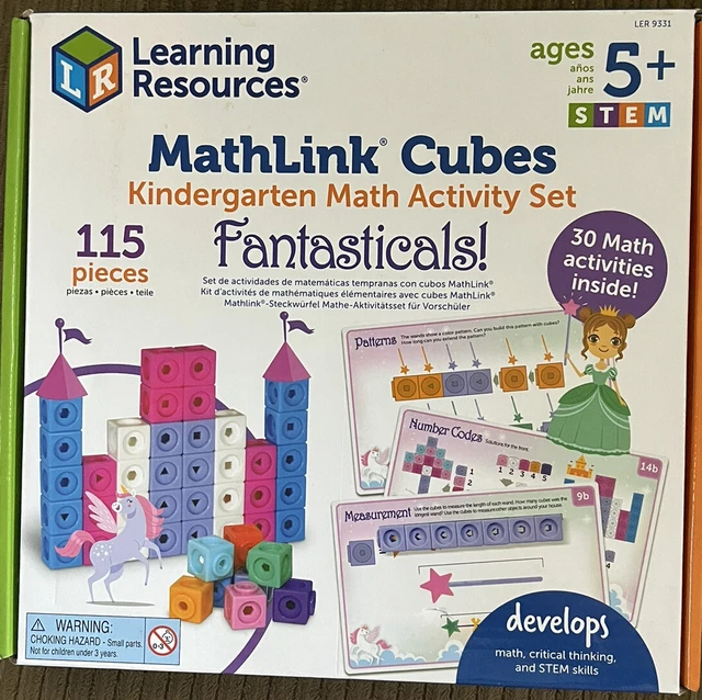 LEARNING RESOURCES MATHLINK Cubes Preschool Math Activity Set, 115 ...