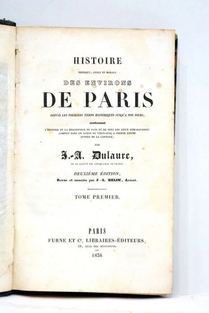 LIVRE ANCIEN HISTOIRE Physique Civile Environs Paris 1838 EUR 40,00 ...