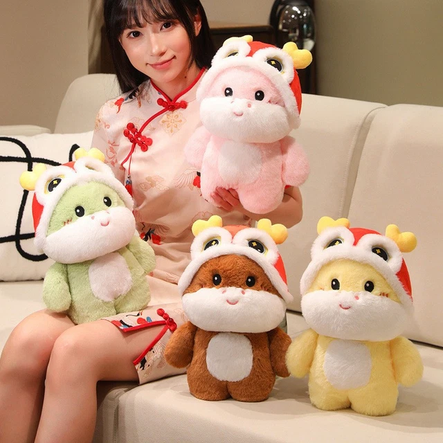 CHINESE ZODIAC LION Dance Hat Horse Plush Toy With Pp Cotton Filling ...
