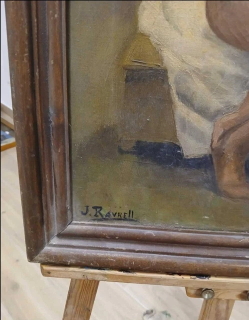 TABLEAU ANCIEN HUILE Portrait Femme Nu féminin Impressionniste XXème ...