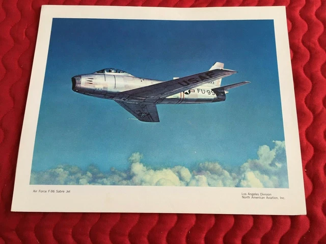 AIR FORCE F-86 SABRE JET- North American Aviation -ORIGINAL 1960's ...
