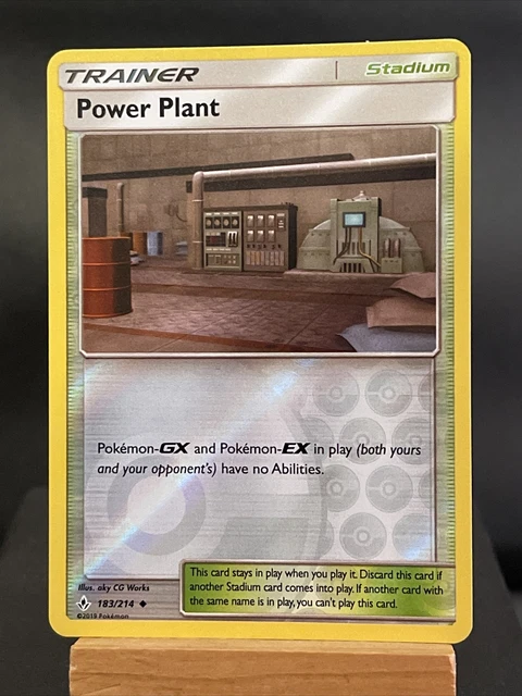 POKEMON CARD POWER Plant 183/214 Reverse Holo Sun & Moon Unbroken Bonds ...