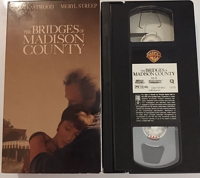 THE BRIDGES OF Madison County (1995 VHS) Free Shipping Buy 2 Get 1 Free £9.46 - PicClick UK