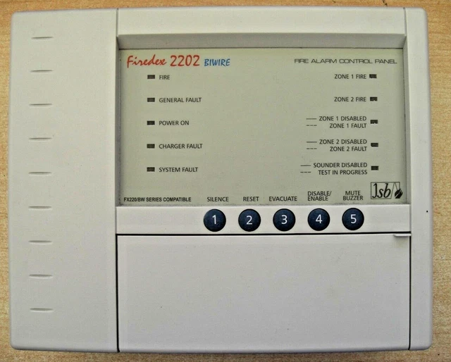 PANNEAU D'INCENDIE BIWIRE Bi-Wire Firedex 2202 JSB, Newlec UBFP2ZBW ...