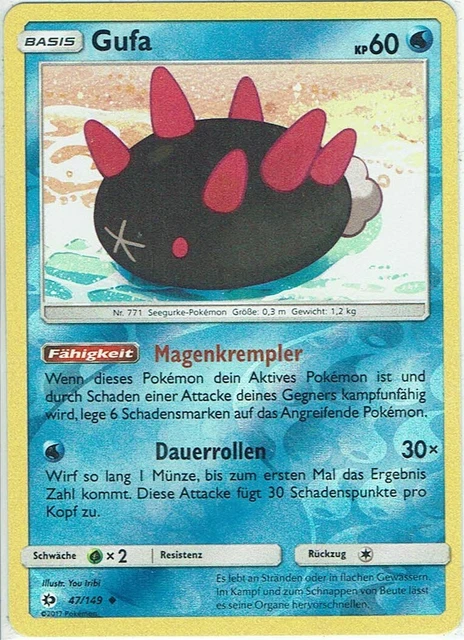 POKEMON MAPPA SOLE E Luna No. 47/149 Gufa Reverse Holo Tedesco EUR 1,63 ...