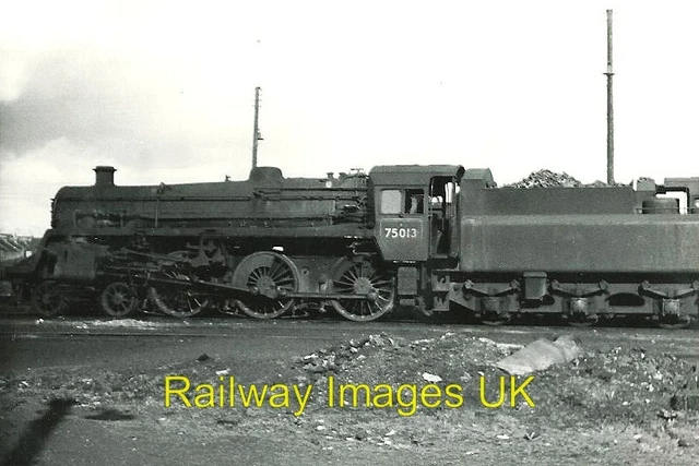 PHOTO BR Standard Class 4Mt 4-6-0 No 75013 At Oxford Shed 04/65 With ...