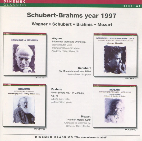 DCCD014 JOHANNES BRAHMS Schubert-Brahms Année 1997 CD UK Dinemec Classics 1996 EUR 2,15 ...