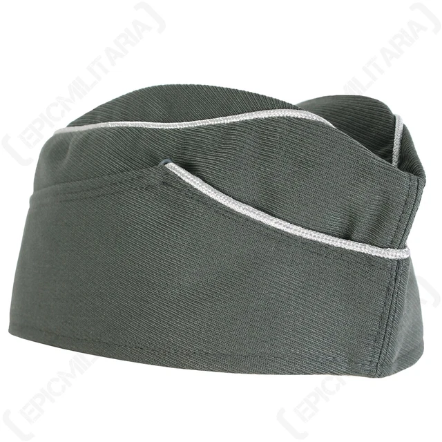 REPRODUCTION WW2 GERMAN Officers Gabardine Side Cap - Silver Piping £32 ...
