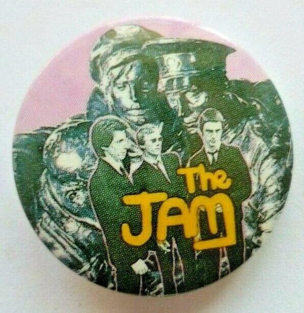 ORIGINAL VINTAGE THE JAM Badge Early 1980's British Band Music Mod Punk ...