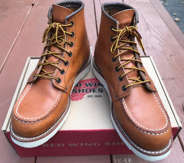RED WING 10875 Rare Size US8 E Traction Tred Moc Toe Work Boots ...