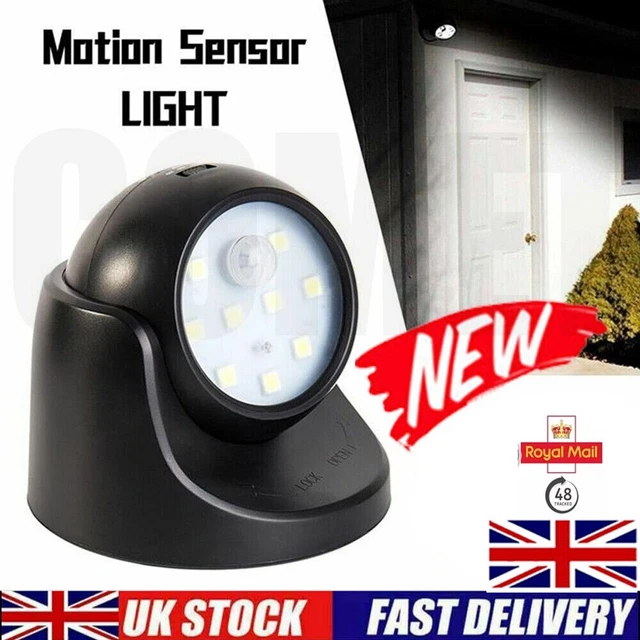 360° BATTERY POWER Motion Sensor Security PIR LED Light Garden Indoor Outdoors £8.55 - PicClick UK
