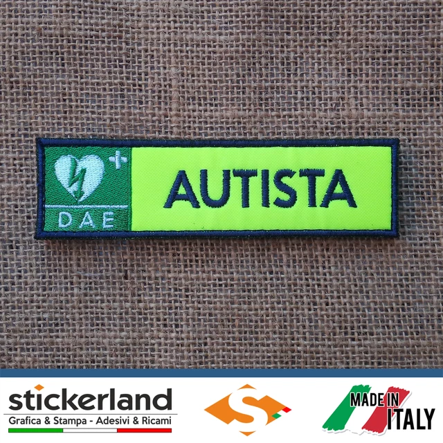 TOPPA TOPPE PATCH AUTISTA DAE su base giallo fluo con velcro M+F EUR 5,90 - PicClick IT