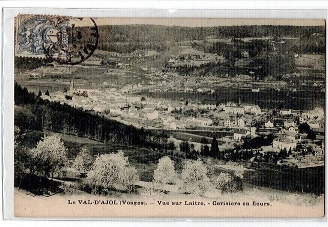 CPA 88 LORRAINE VOSGES Le VAL D'AJOL Vue sur LAITRE Cerisiers en Fleurs 1923 EUR 4,50 - PicClick IT