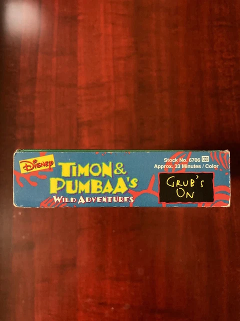 DISNEY TIMON AND Pumbaa Grub's On! VHS Tape Great Condition! VERY RARE ...