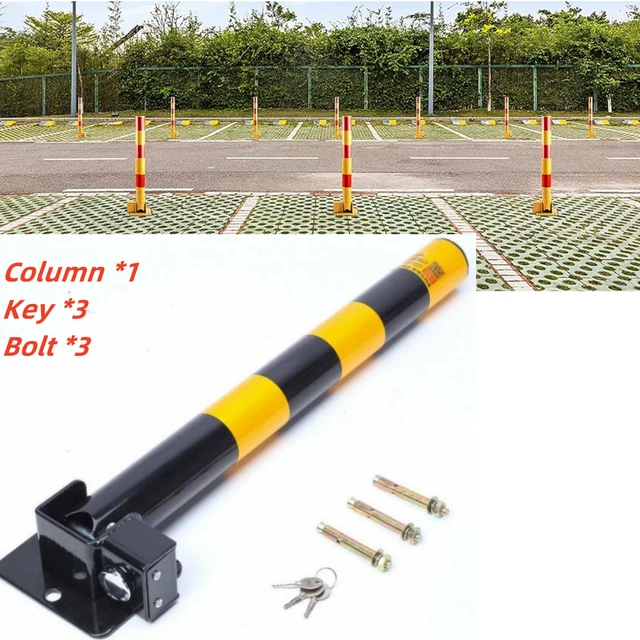 PARKING BARRIER WITH Lock and Key Safety Folding Barrier Bollard for ...