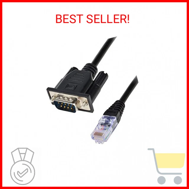 RJ45 TO RS232,LFHUKEJI DB9 9-Pin Serial Port Male to RJ45 Female Cat5 ...