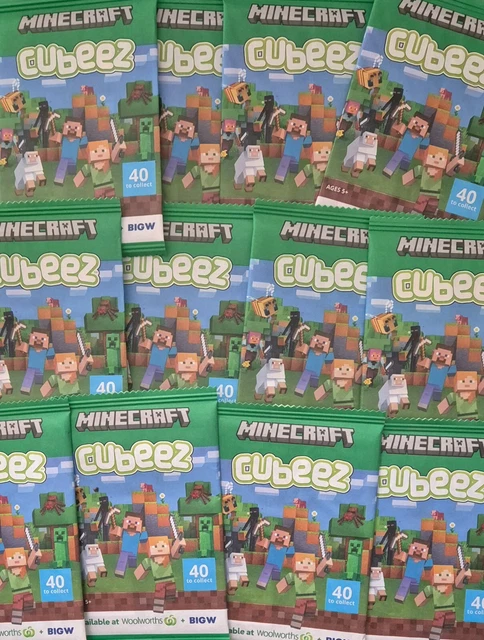 NEW MINECRAFT CUBEEZ 2025 Woolworths x20 Unopened Packs $0.99 - PicClick AU