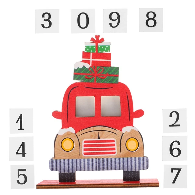 CHRISTMAS BLOCK SIGN Wooden Advent Calendar Countdown to Blocks Counter ...