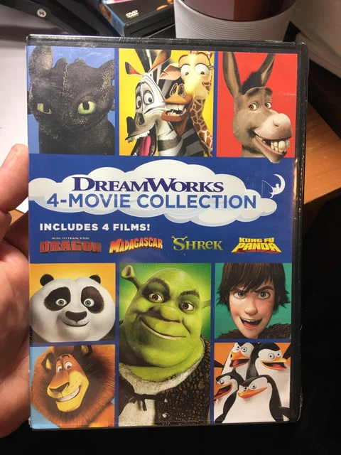 DREAMWORKS 4-MOVIE COLLECTION (DVD) Dragon, Madagascar, Shrek & Panda ...