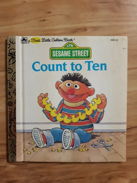 1986VINTAGE-&A FIRST LITTLE Golden Book Sesame Street Count to Ten"FREE ...