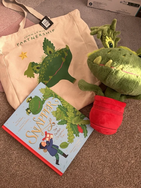JOHN LEWIS SNAPPER Cuddly Toy Book And Bag Christmas 2023 Advert £25.00 ...