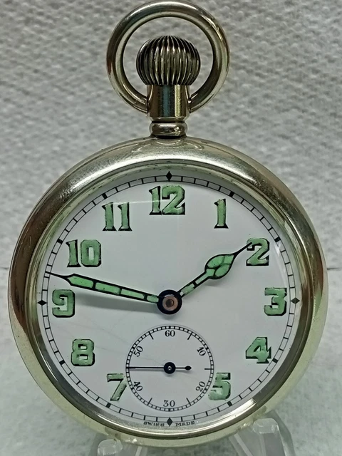 WW2 MILITARY POCKET Watch With Broad Arrow , GS MK11 A 43441 Fully ...