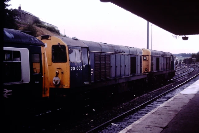 1980S BRITISH RAIL BR Diesel Electric Loco 20 005 Railway Slide Ref 121 ...