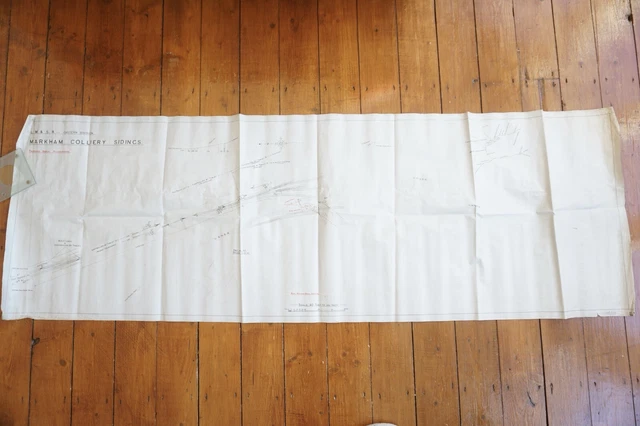 LMS MARKHAM COLLIERY Sidings Signalling Diagram Track Plan Railway Map ...
