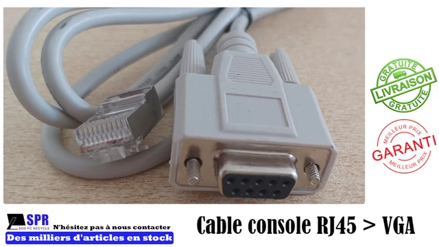 CÂBLE CONSOLE RJ45 vers VGA / 1m / AWM STYLE 2464 E316505 VW-1 80° 300V 264WG EUR 8,90 - PicClick FR