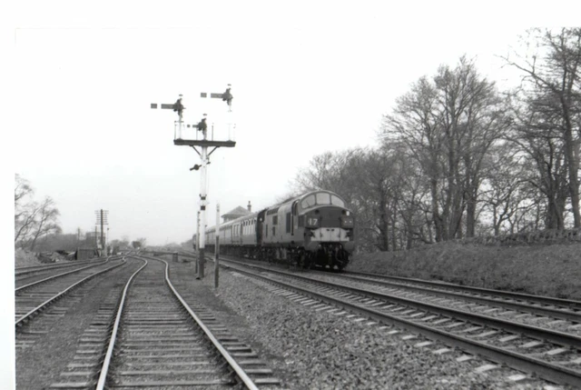RAIL PHOTO LNER NBR Bathgate Junction signal box Edinburgh early diesel ...