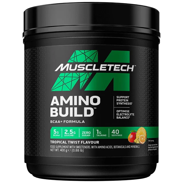 MUSCLETECH AMINO BUILD , Tropical Twist 400g - BCAA Hydration Formula ...
