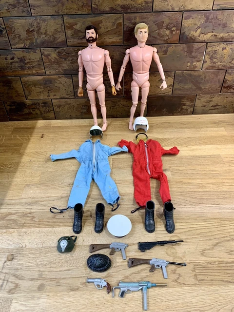 VINTAGE PALITOY ACTION Man, Brown Flocked Hair And Beard, Original £124 ...