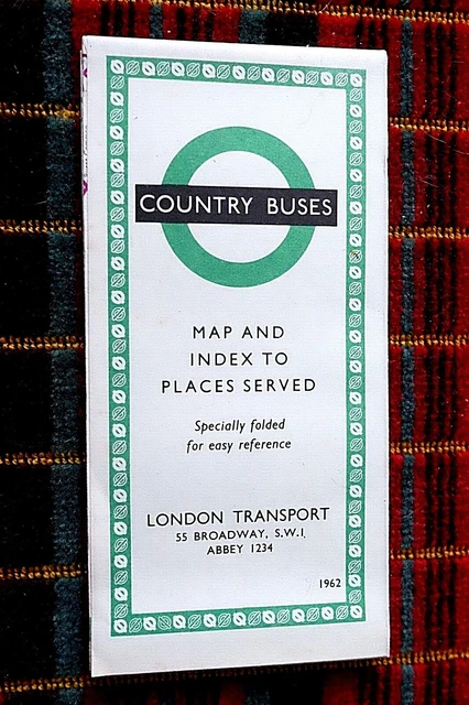 LONDON TRANSPORT COUNTRY AREA BUS MAP 1962. Print code 962 2823s 200M £ ...