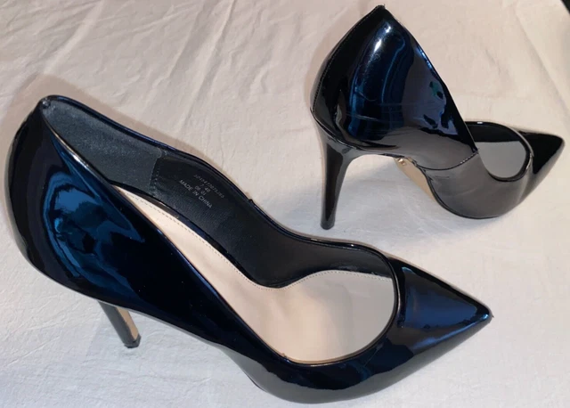 FAITH SEXY SHINY Patent Fetish Black Stiletto High Heel Shoes, Size 7 £ ...