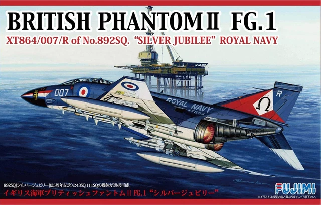 FUJIMI MODELO 1/72 Serie F No.59 British Phantom II FG.1 Silverge Billy ...