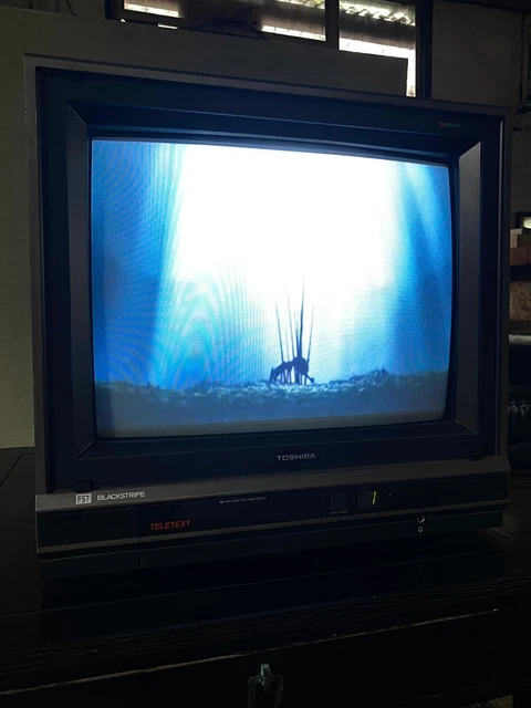 20& VINTAGE TOSHIBA Blackstripe CRT TV/Display for Retro Gaming/Movies ...