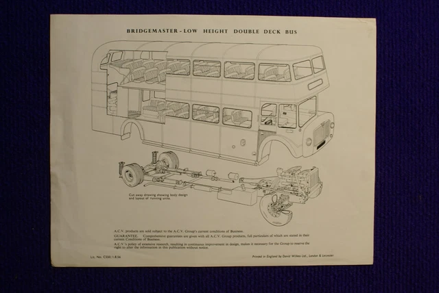 CROSSLEY BRIDGEMASTER DOUBLE Deck Bus Coach Chassis Specification ...