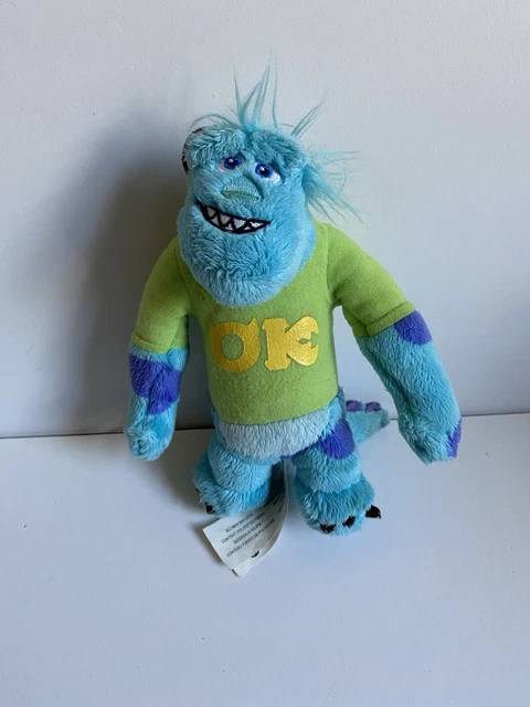 DISNEY PIXAR MONSTERS University Sulley Plush Soft Toy Blue In Green T ...