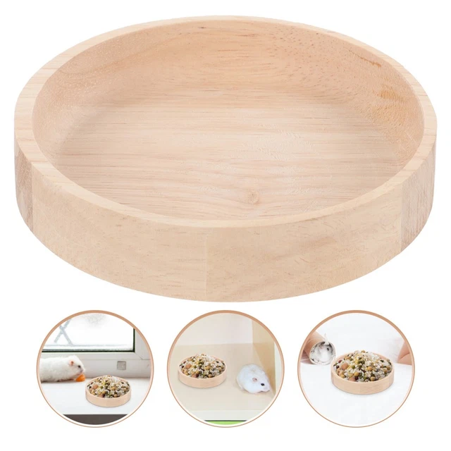 WOODEN CHINCHILLA BOWL Adorable Hamster Bowl Wood Bunny Food Bowl ...