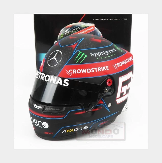 1:2 MINI HELMET Bell Helmet F1 helmet Mercedes Amg 2022 George Russell ...