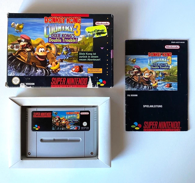 DONKEY KONG COUNTRY 3 Dixie Kong's Double Trouble! Super Nintendo Spiel SNES PAL EUR 65,00 ...