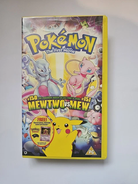 POKEMON THE FIRST Movie (VHS/SH, 2000) with Promo Mewtwo Pokemon Card ...