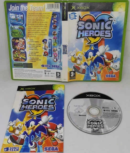 MICROSOFT XBOX OG Original Sonic Heroes Complete with Manual Retro ...