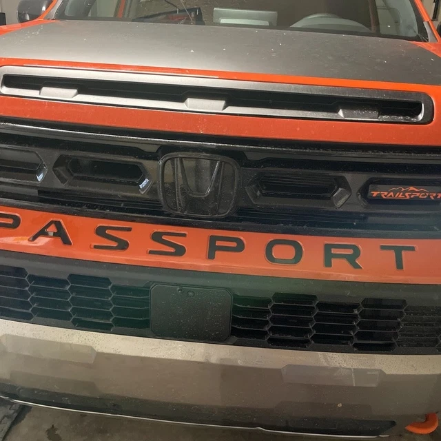 HONDA PASSPORT 2026+ Front Bumper/Grill Letter Inserts Vinyl Decal ...