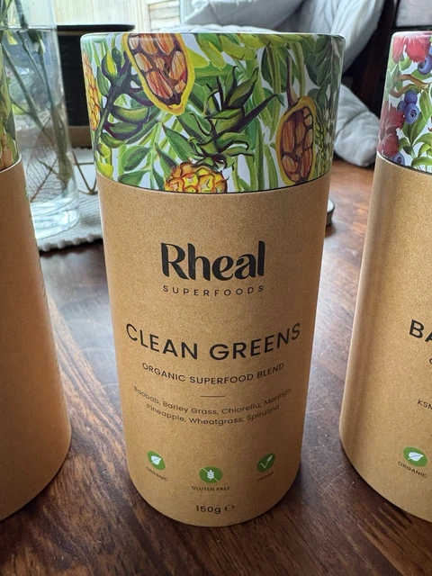 BRAND NEW RHEAL Superfoods Clean Greens Organic Superfood Blend 150g ...